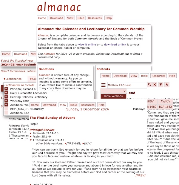 Almanac for Common Worship